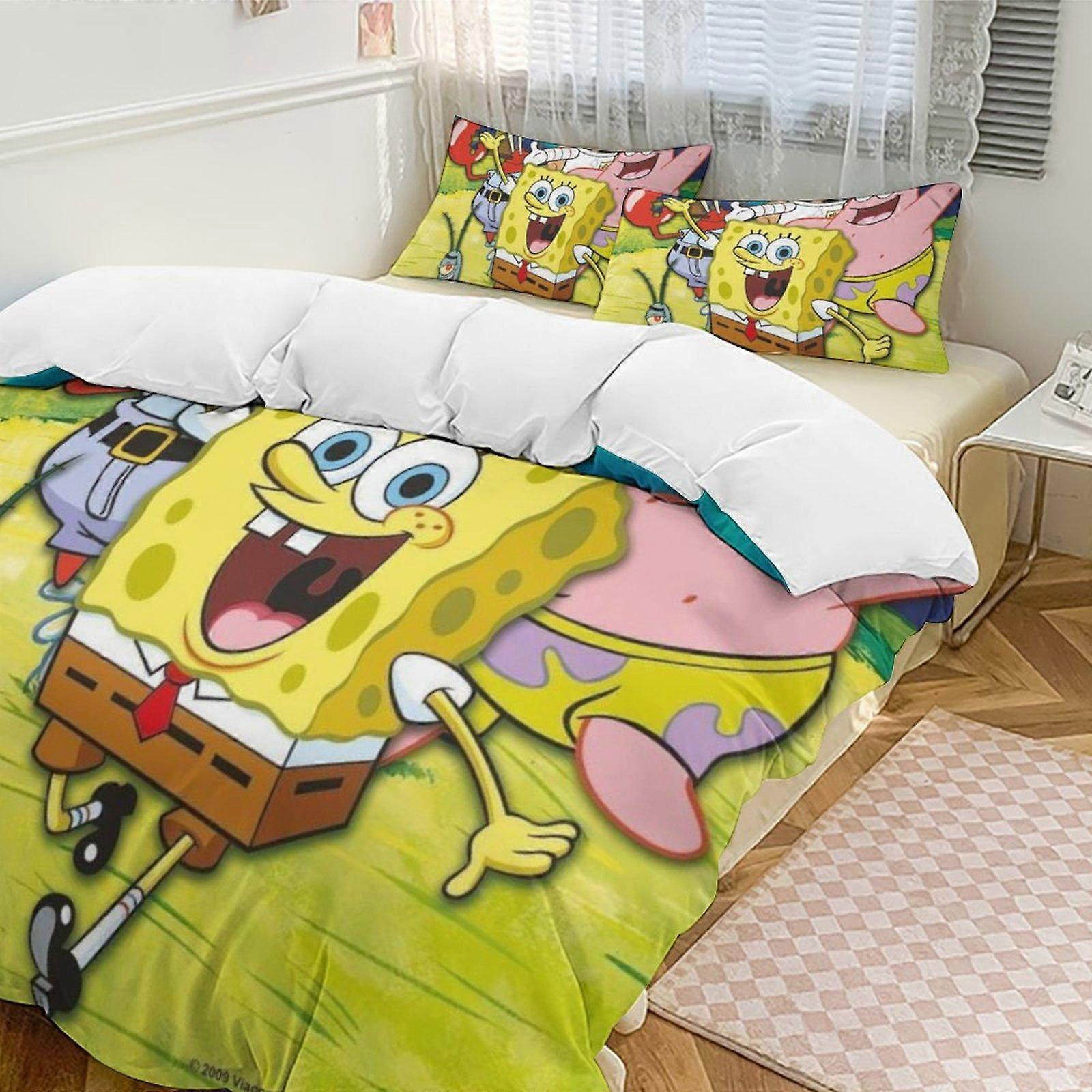 a2858 Bed Sheets SpongeBob SquarePants Bedding Set Duvet Cover Set ing ...