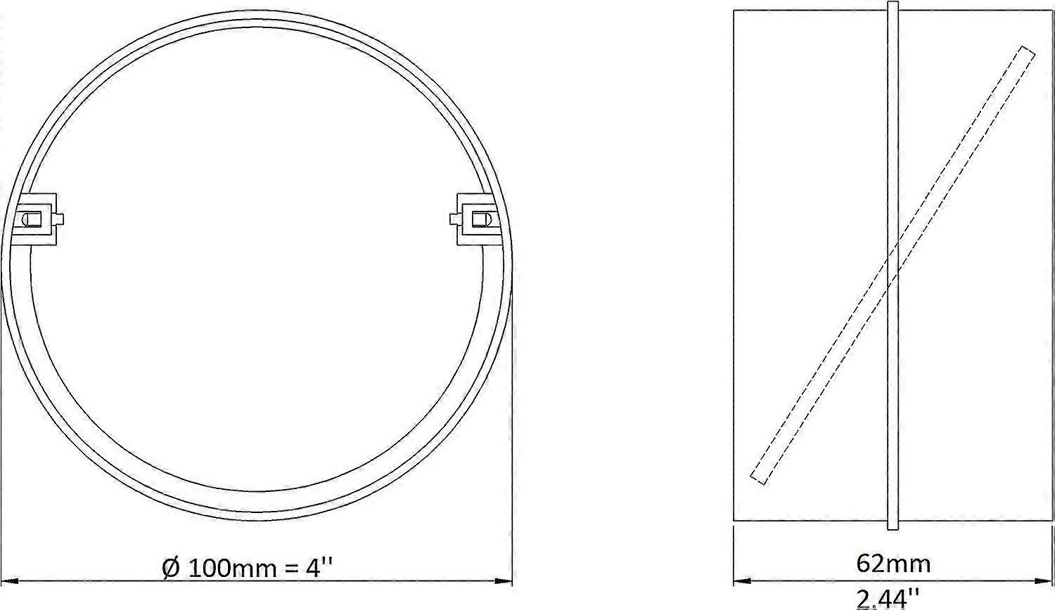 100mm Connection With Non-return Valve Round Ventilation Pipe 100mm ...