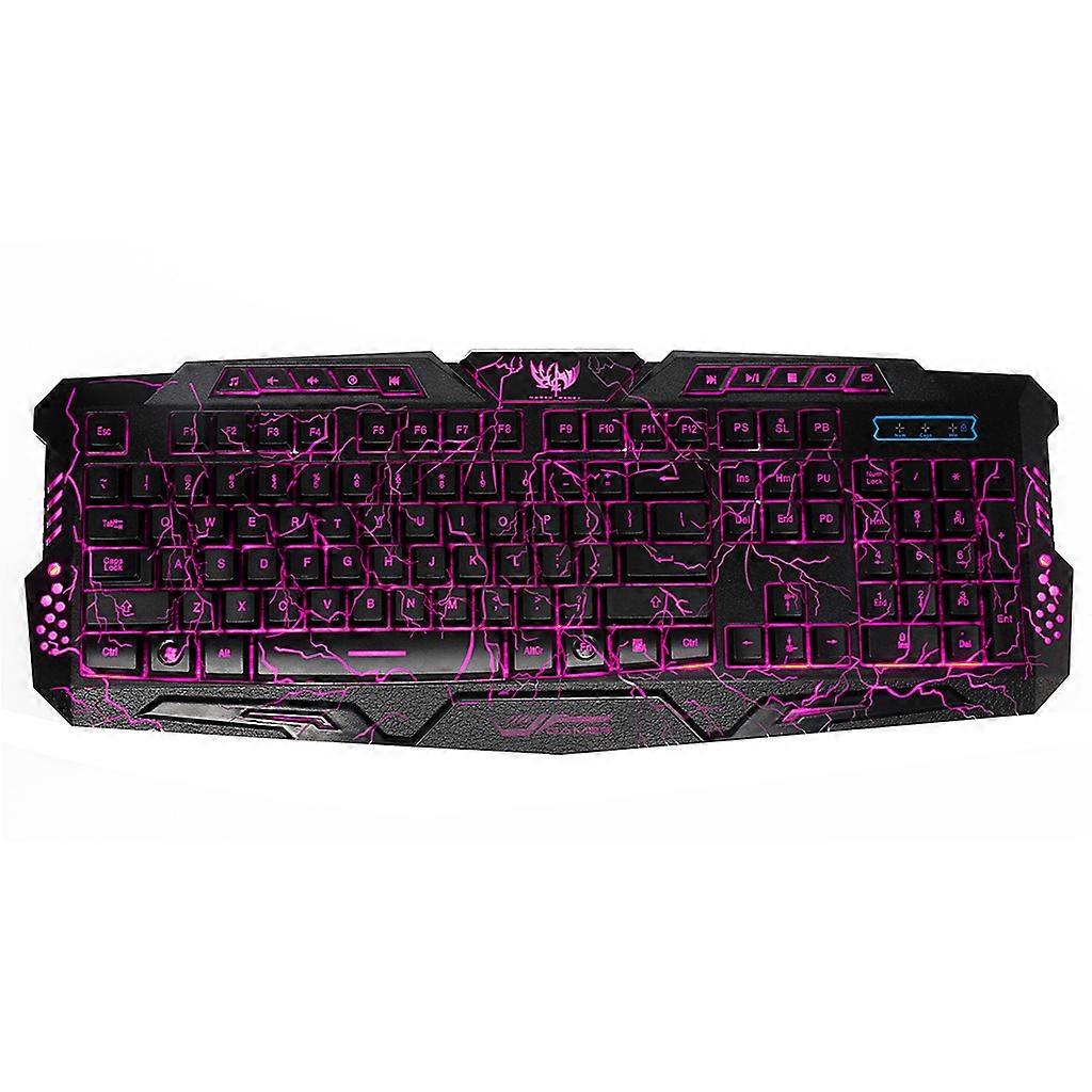 Gaming Cracked Keyboard USB Backlit Wired Keyboard for Game Laptop PC ...