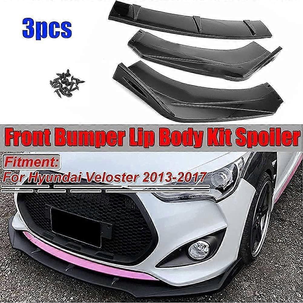 Car Front Bumper Lip Splitter for Hyundai Veloster 2013-2017, ABS Lip ...