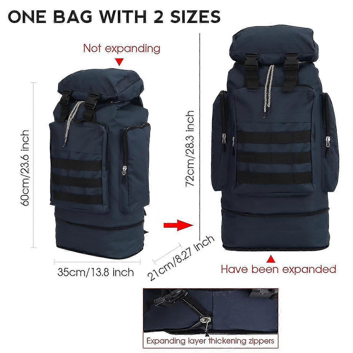 70l Hiking Backpack Waterproof Camping Tactical Backpack Rucksack Daypack For Outdoor Camping ...