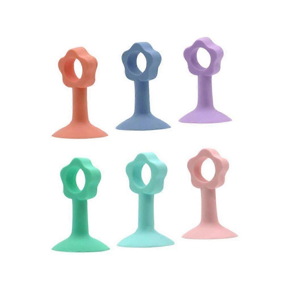 6 pieces door stopper doorknob, doorknob buffer suction cup door knob ...