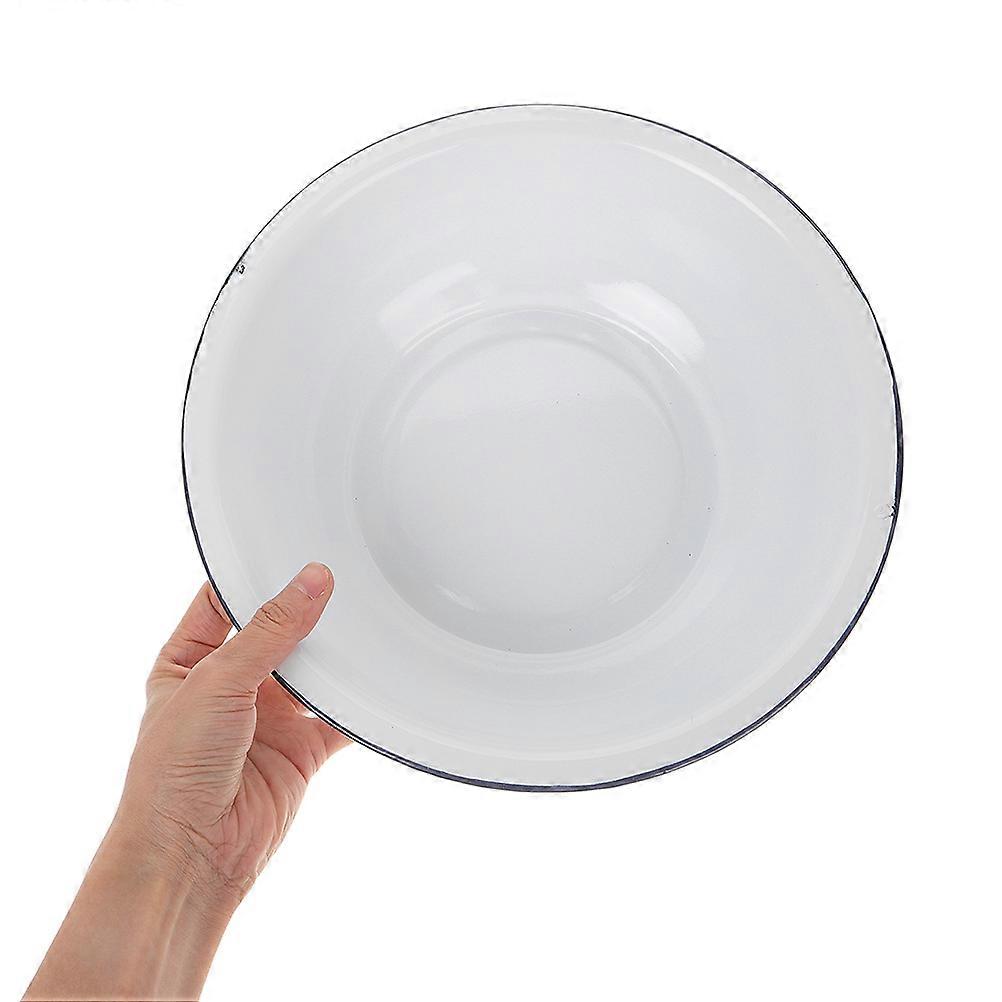 Large Enamel Basin Vintage Enamel Mixing Bowl Kitchen Enamelware Dishes ...