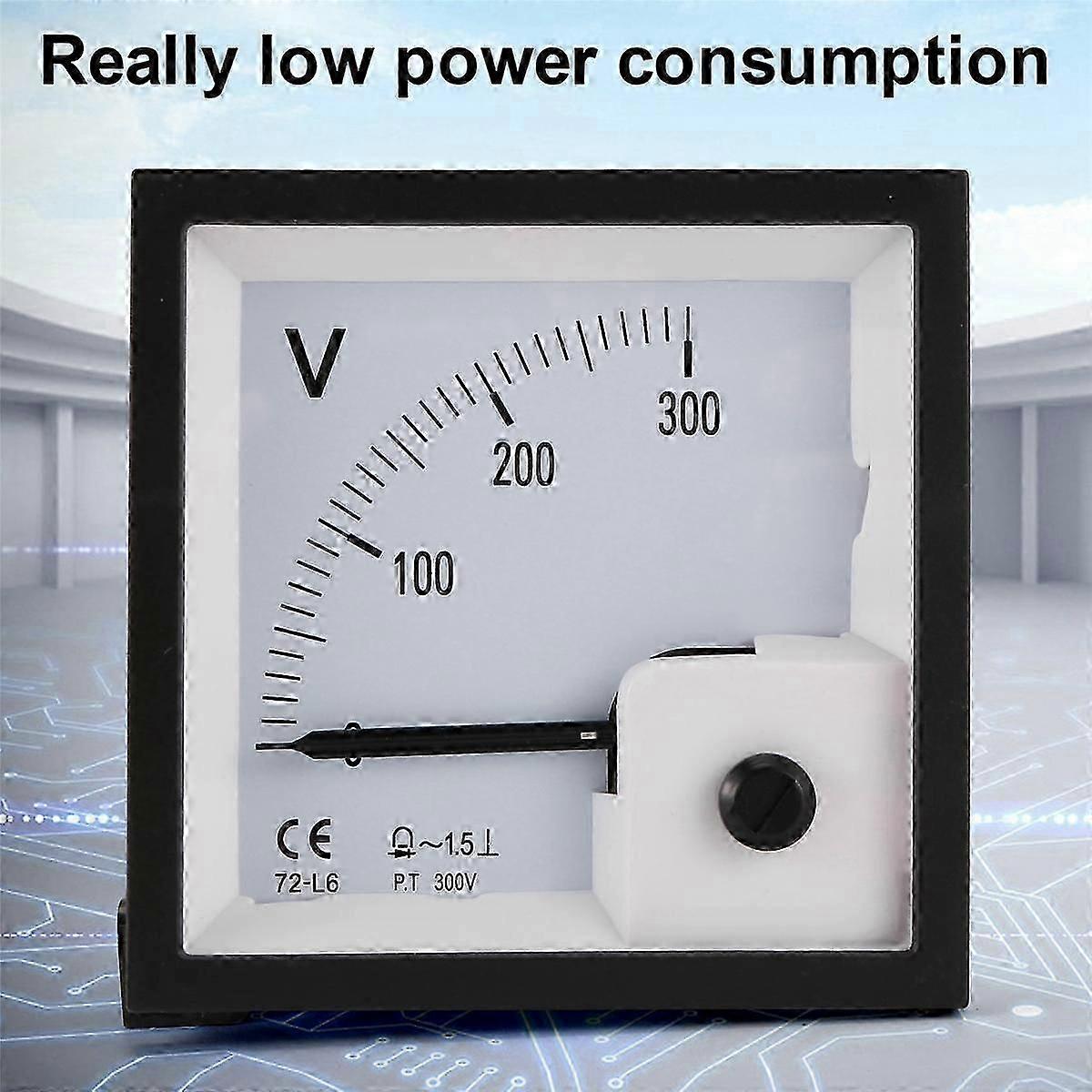 72-l6 Voltmeter 300v Pointer Type Voltage Meter Mechanical Header ...