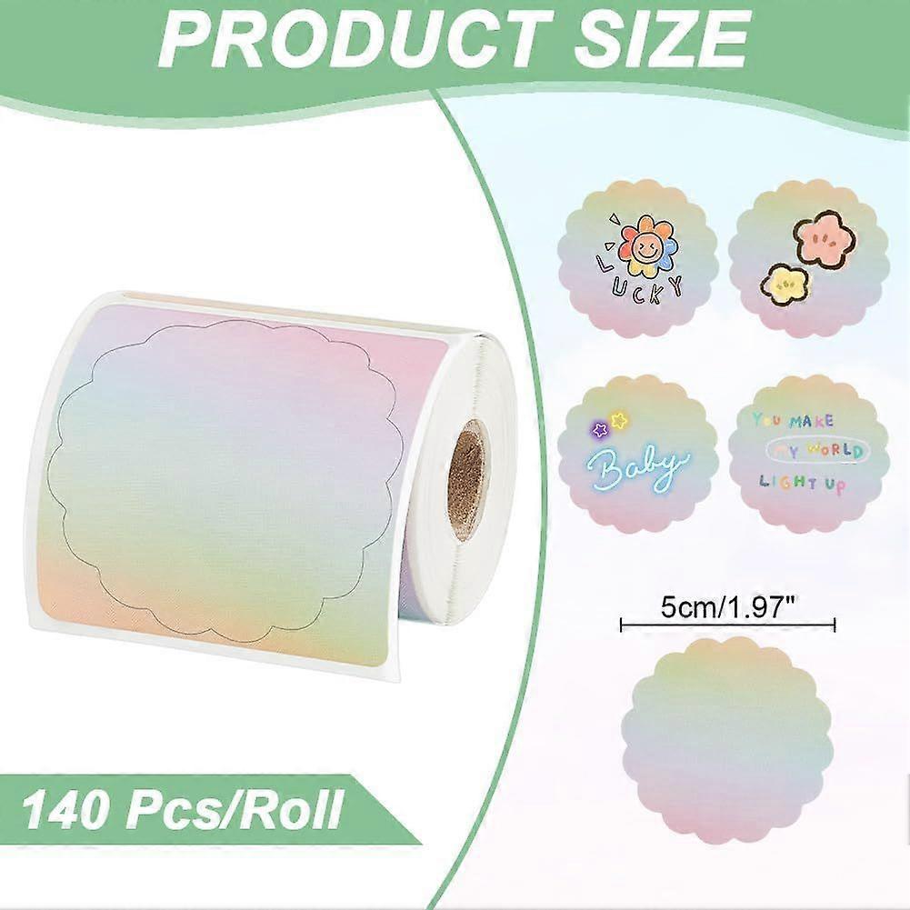2" Flower Thermal Sticker Labels Self-Adhesive Flower Direct Thermal ...