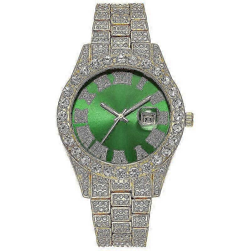 Big Diamond Watch Luxury Gold Watch 24k Gold Watch Quartz Watch ...