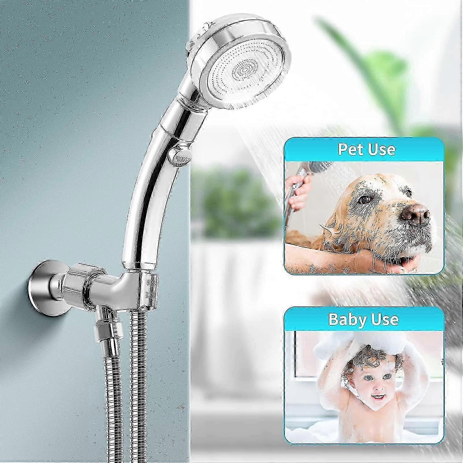 High Pressure Shower Head, 3-settings Handheld Showerhead With On/off ...