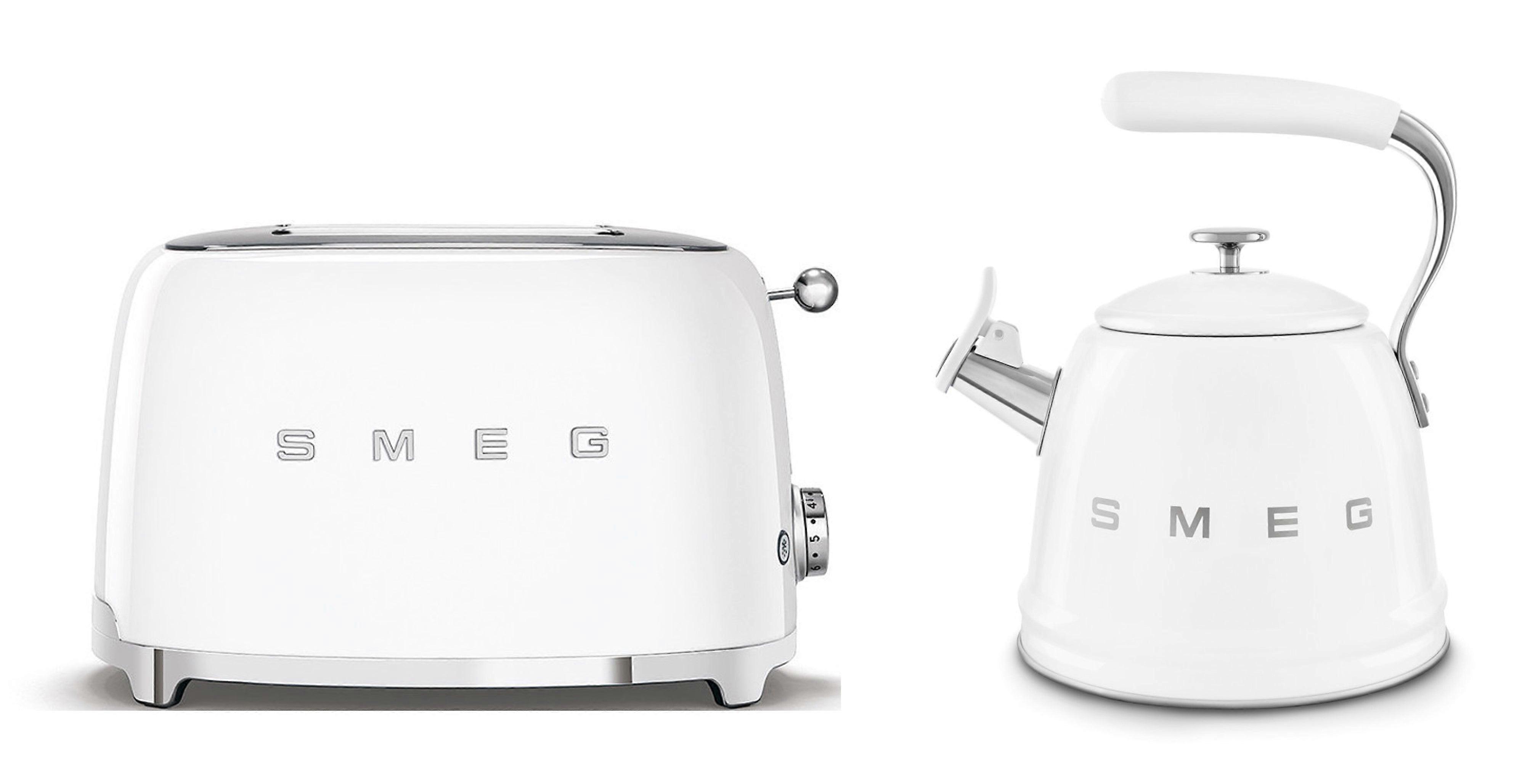Smeg retro bundle | wkf01 whistling stovetop kettle & tsf01 2-slice ...