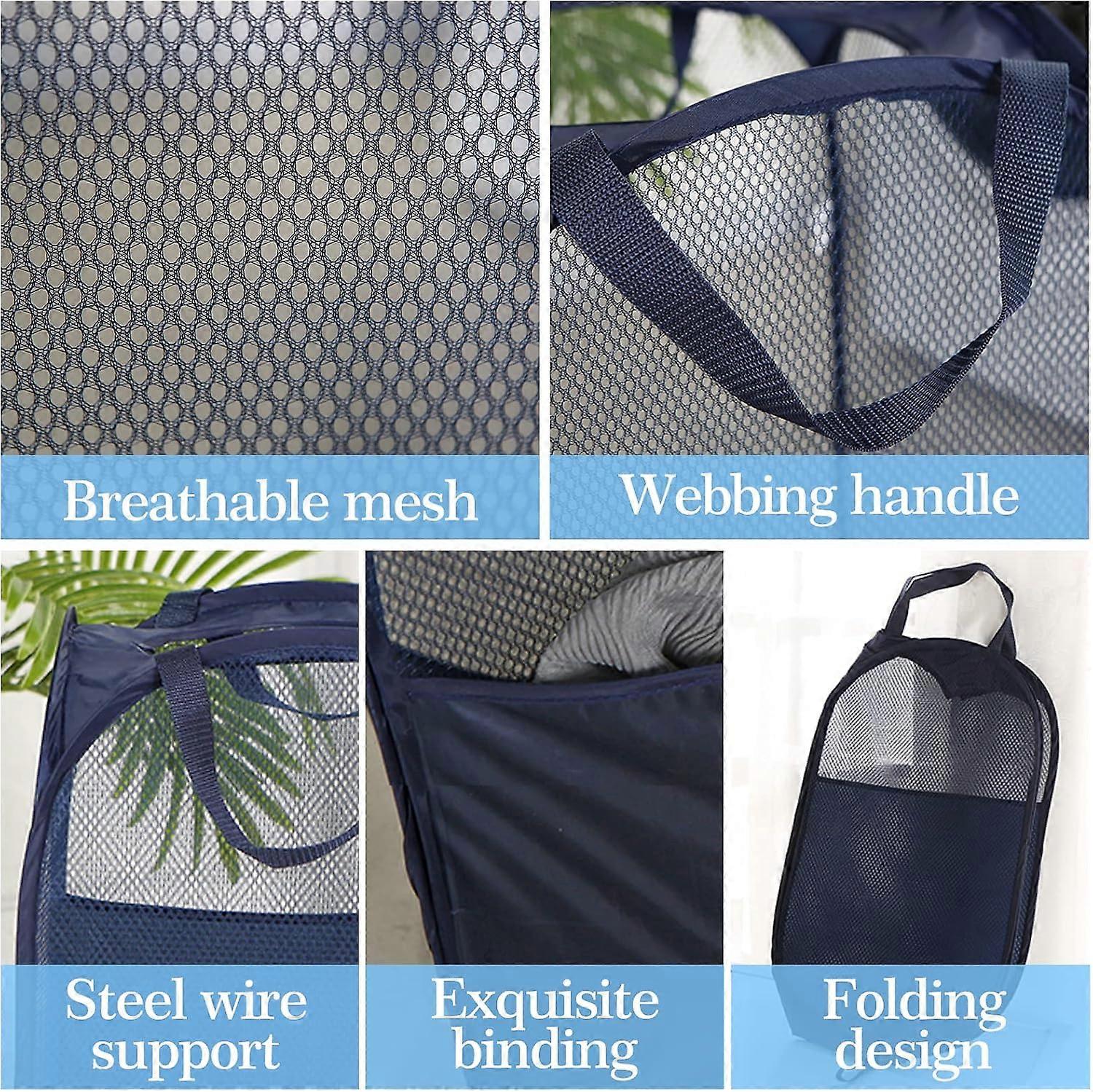 Menstrual Laundry Foldable Breeding Basket with Standed Blinds in Black ...