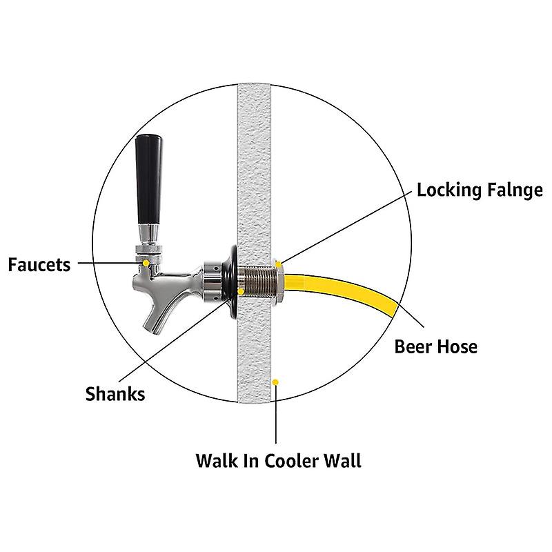 Beer Faucet Draft Beer Faucet Kit Craft Beer Tap Rustproof Plated Beer ...