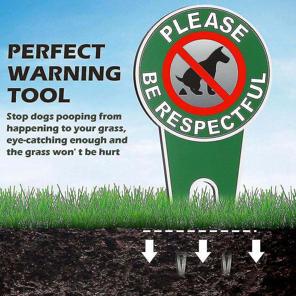 4 Pieces No Poop Dog Signs Please Be Respectful No Pooping Dog Lawn ...