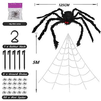 Simulation Spider With Triangular Spider Web Set Lightweight Easy To ...