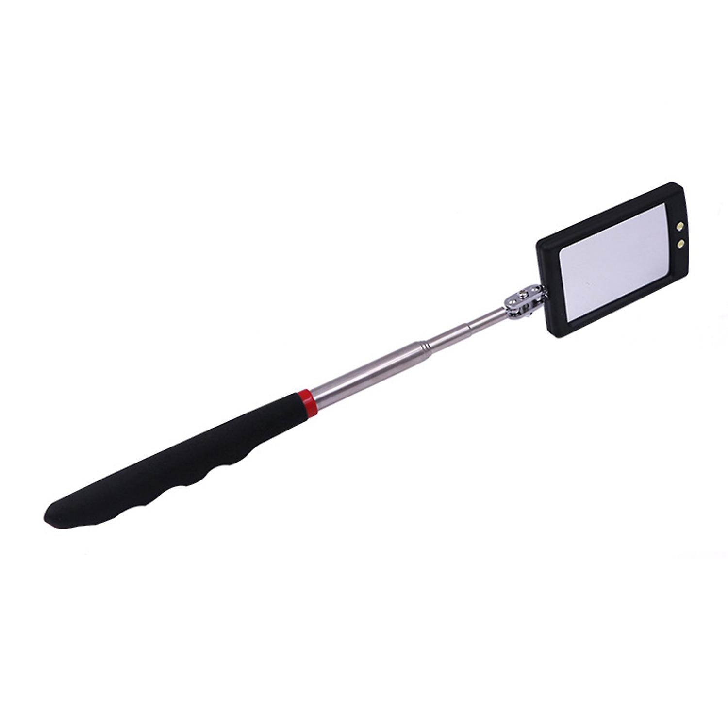 Inspection Mirror with LED Light 360-degree Rotation Telescopic Rod ...