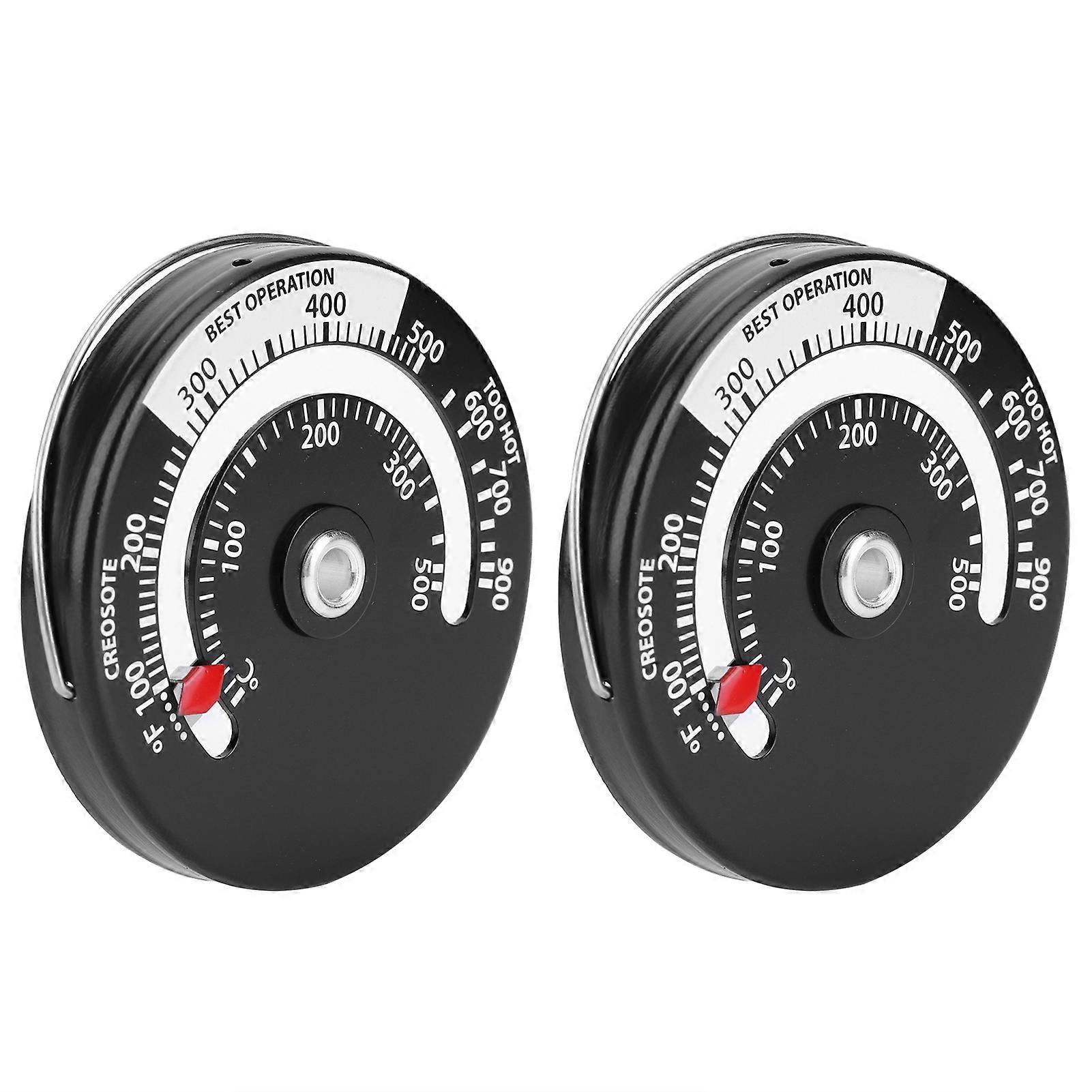 Magnetic Thermometer - 2Pcs Kitchen Temperature Gauge for Fireplace ...