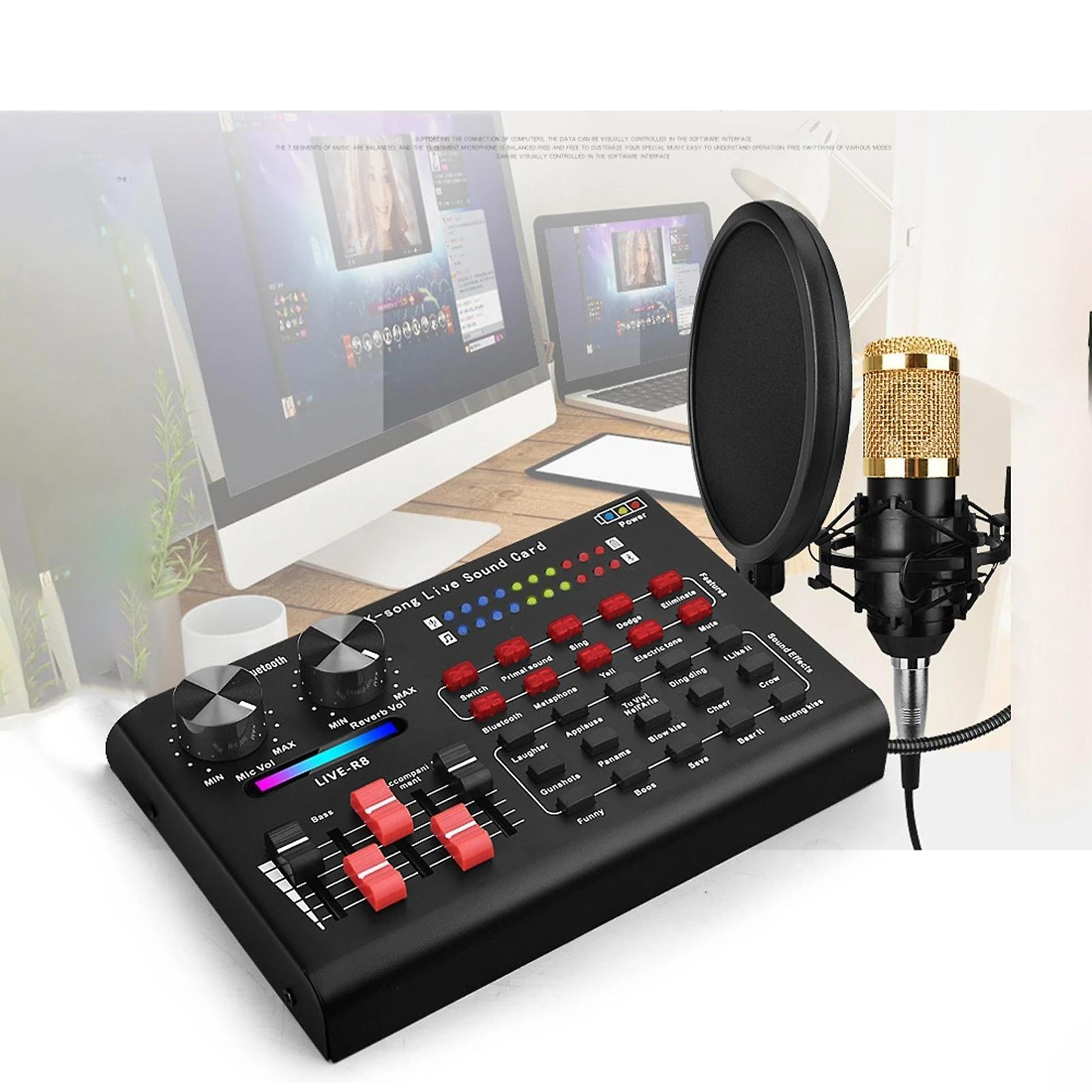 Voice Changer Sound Mixer Board For Live Card Multiple Effects Audio ...