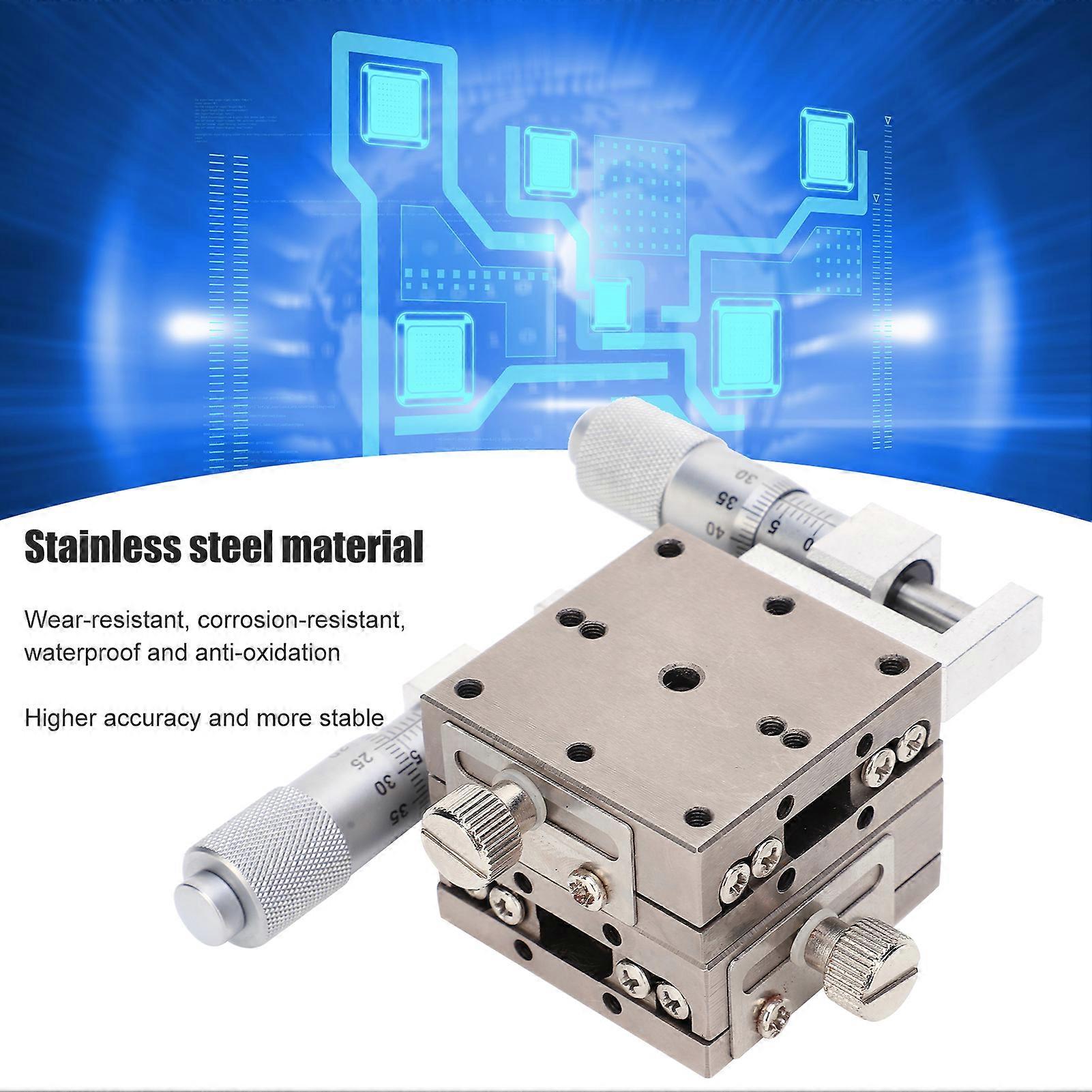 Linear Sliding Table Manual Platform XY Axis Guide Type Cross Roller ...