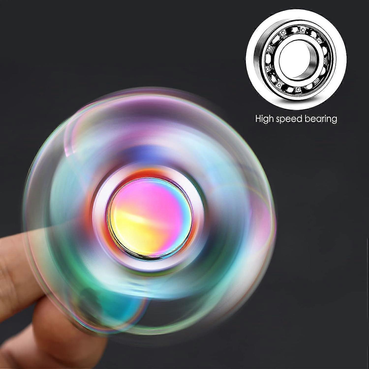 Fidget Spinner Toy Durable Stainless Steel Bearing High Speed Spins Metal Hand Spinner Edc Adhd ...