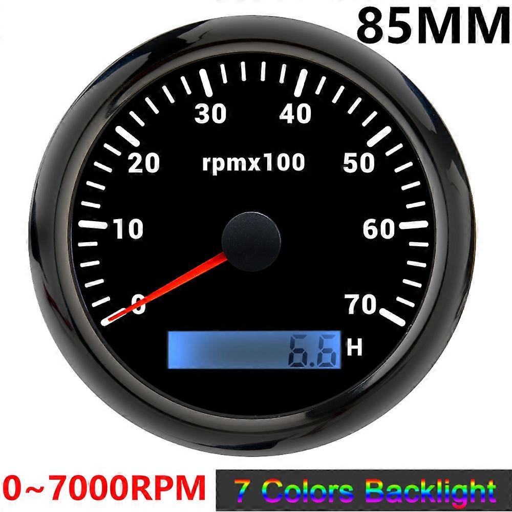 85mm Tachometer 3000 6000 7000 8000 RPM Tacho With 7 Colors Backlight ...