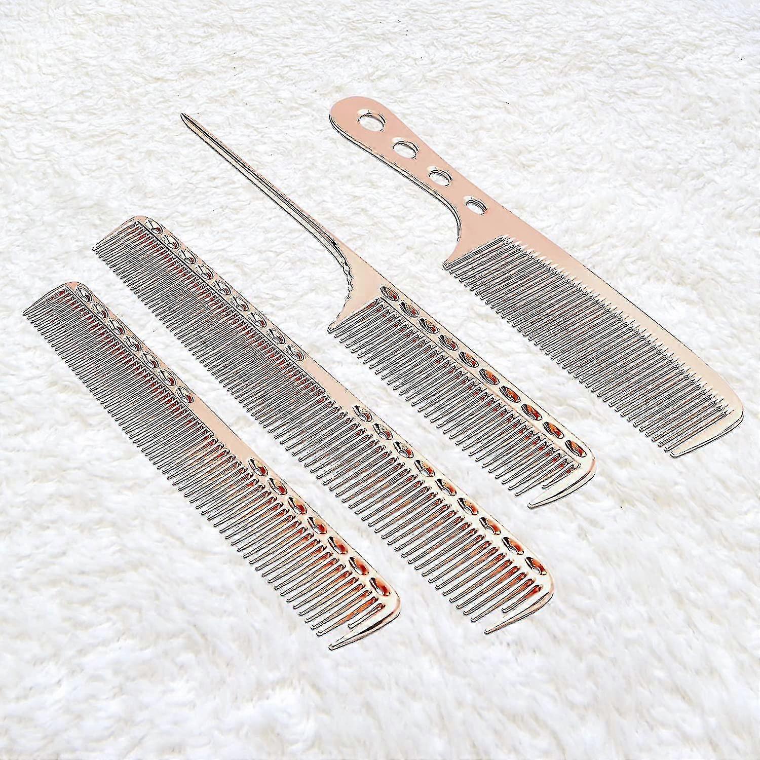 4 Types Metal Comb Professional Barber Aluminum Dressing Comb | Fruugo UK