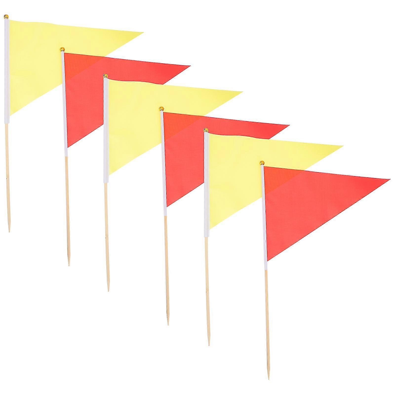 10pcs Marking Flags Lawn Marker Flags Triangle Flags Survey Flags ...