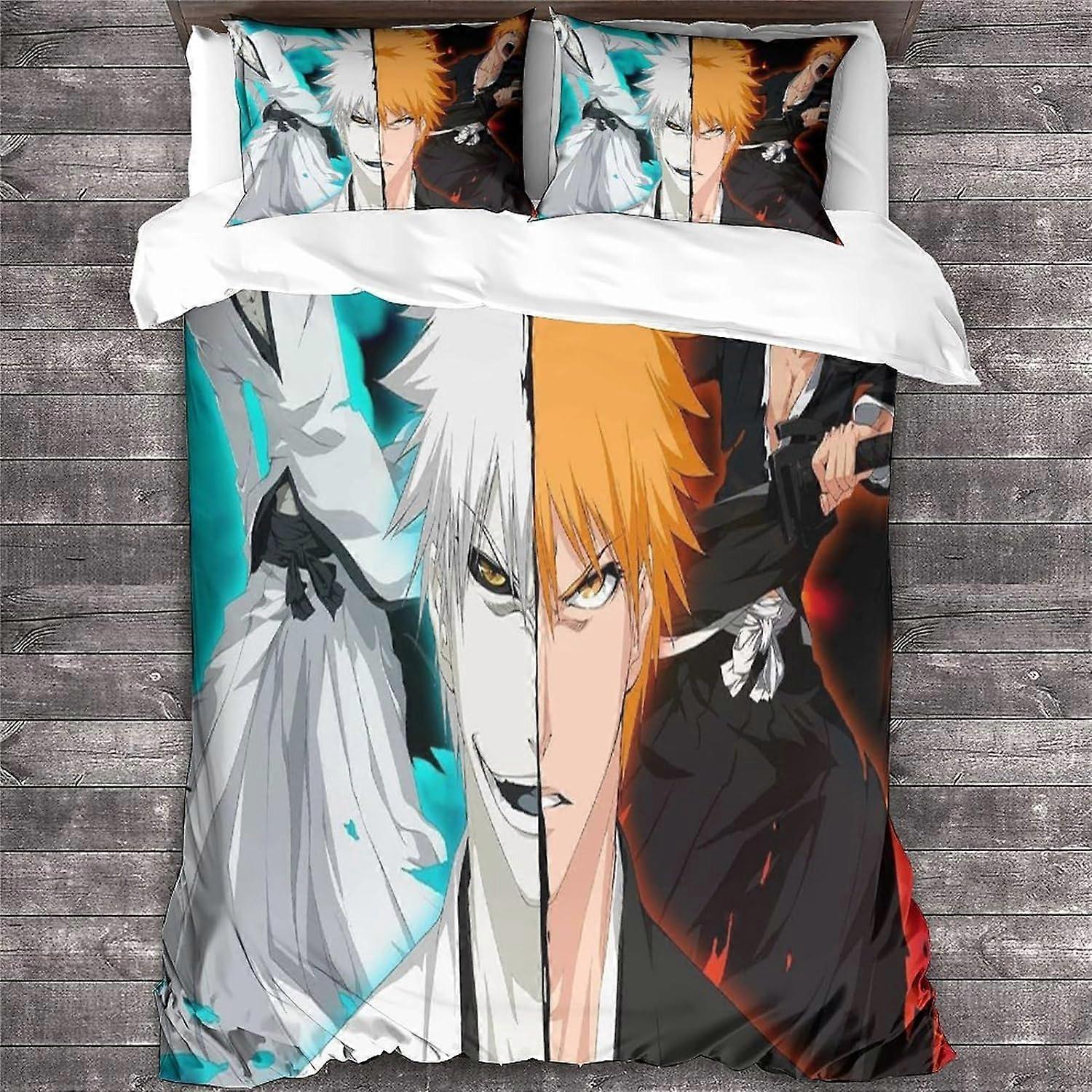 Bleach Anime Bedding Set 3D Duvet Cover, 3 Piece Print, Microfiber ...