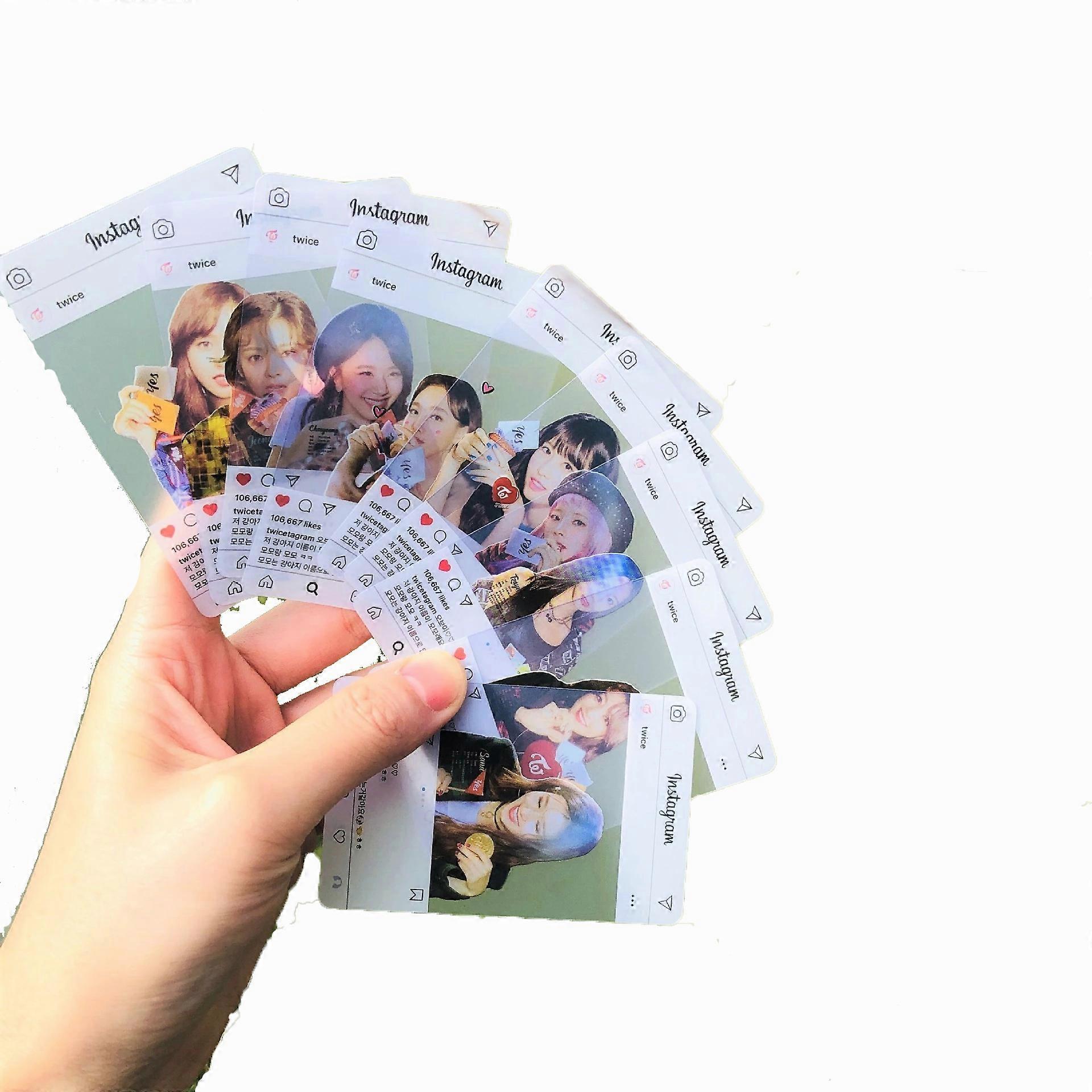 TWICE South Korean girl group Instagram transparent postcard, Zhou Ziyu ...
