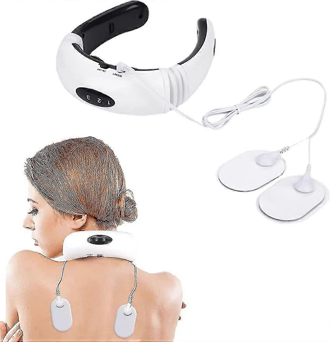 Ems Neck Massager Electric Pulse Neck Treatment Impulse Cervical Vertebra Back Shoulder Pain ...