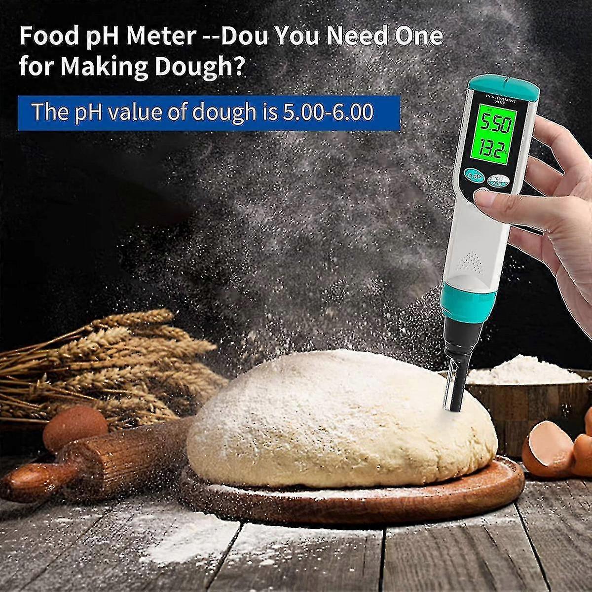 Ph Meter With Atc Food Ph Tester, Waterproof Digital Food Ph Meter With ...
