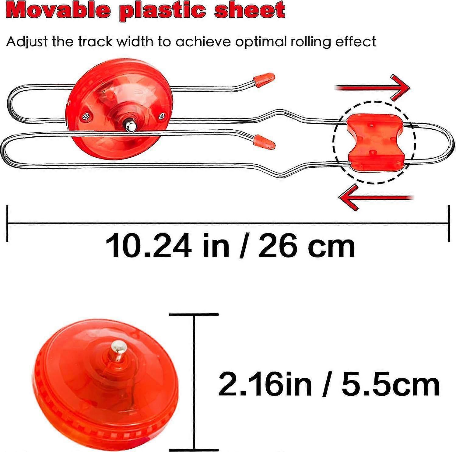 Retro Magic Rail Twirler Toy 3-pack Led Light Up Glow Gyro Wheel ...