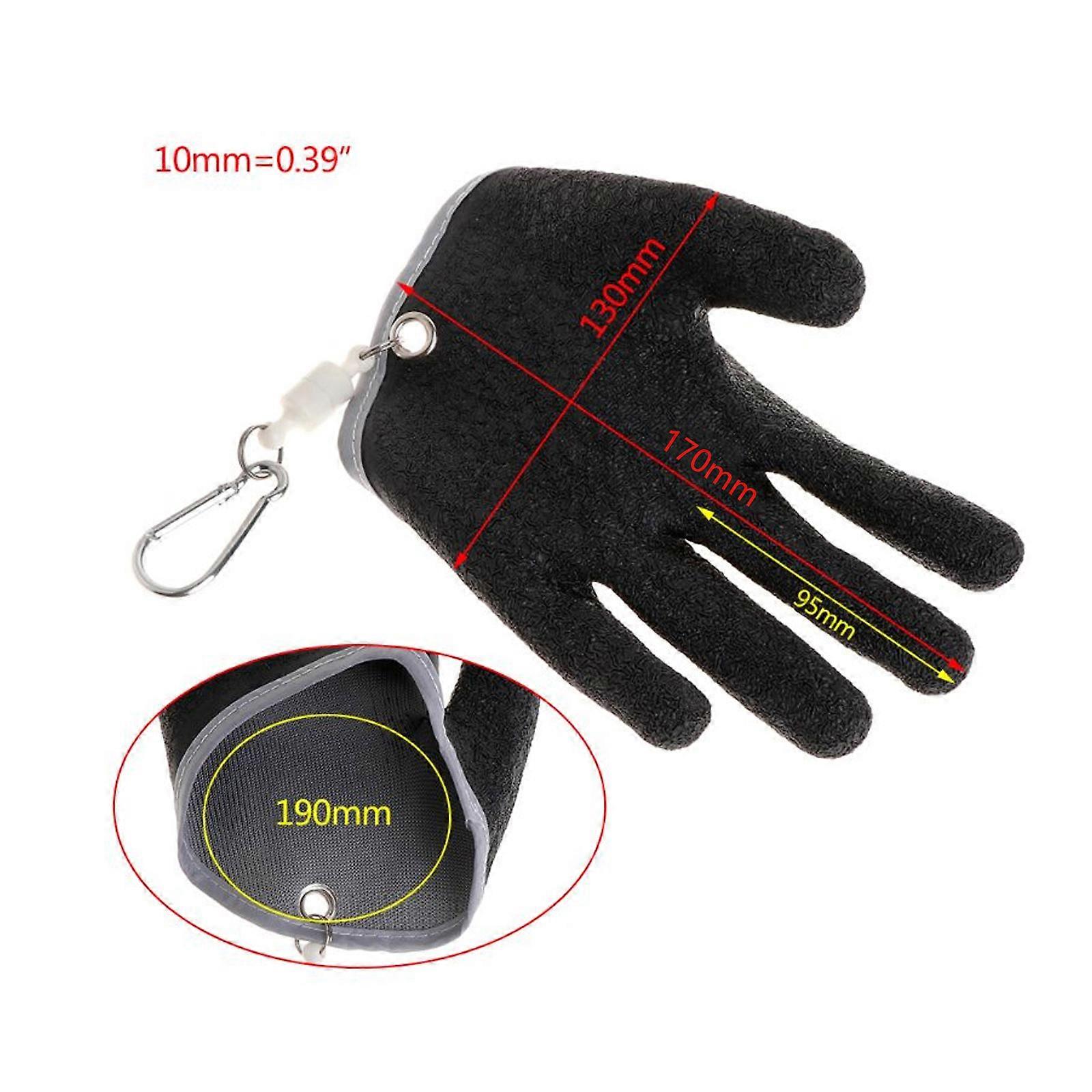 Fishing Gloves Non Slip Latex Glove With Magnet Release Fish Grab Anti ...