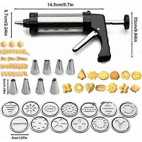 Professional Stainless Steel Pastry Syringe Biscuit Press Pastry Gun ...