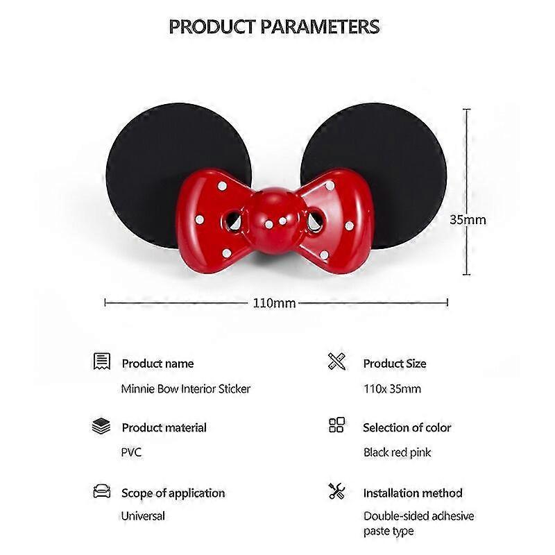 Bil Ratt Söt Bow-knot Styling Ratt Dekoration Biltillbehör För Mini ...