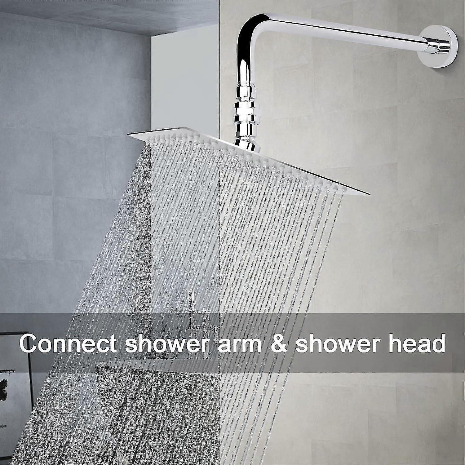 Shower Head Swivel Ball Adapter - Solid Brass Shower Connector Ball ...