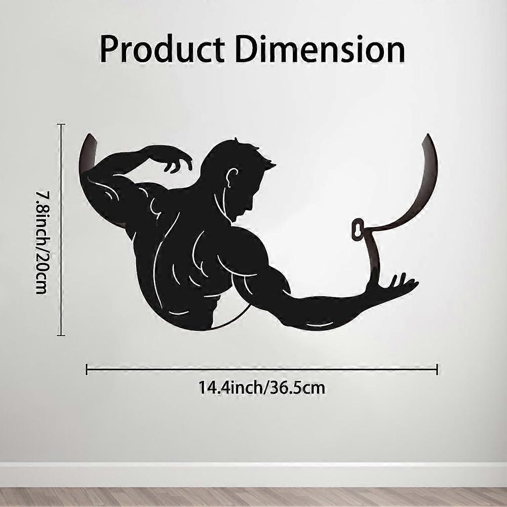 Black Funny Muscle Man Toilet Tissue Roll Holder Strong Man Toilet ...