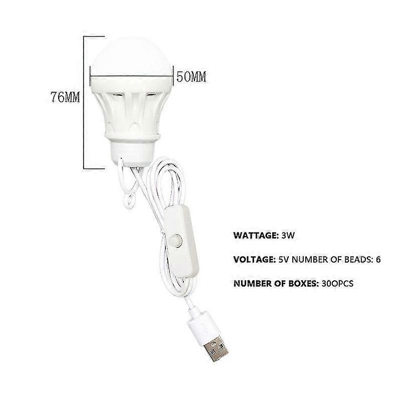USB LED Bulb 3W Portable LED Lamp 5V Book Lights Energy Saving Emergency Lamp Outdoor Camping ...