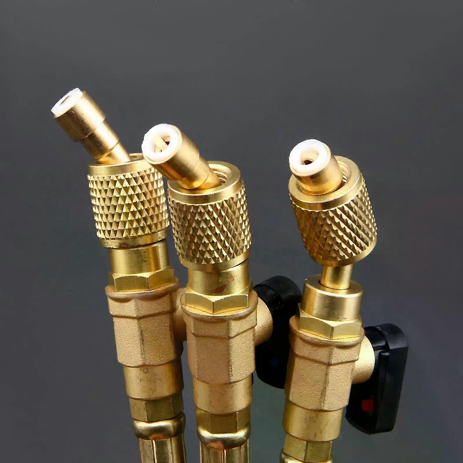 3Pcs 60 R134A R410a AC Charging Hose Set Ball Valves 800 PSI 1/4 SAE ...