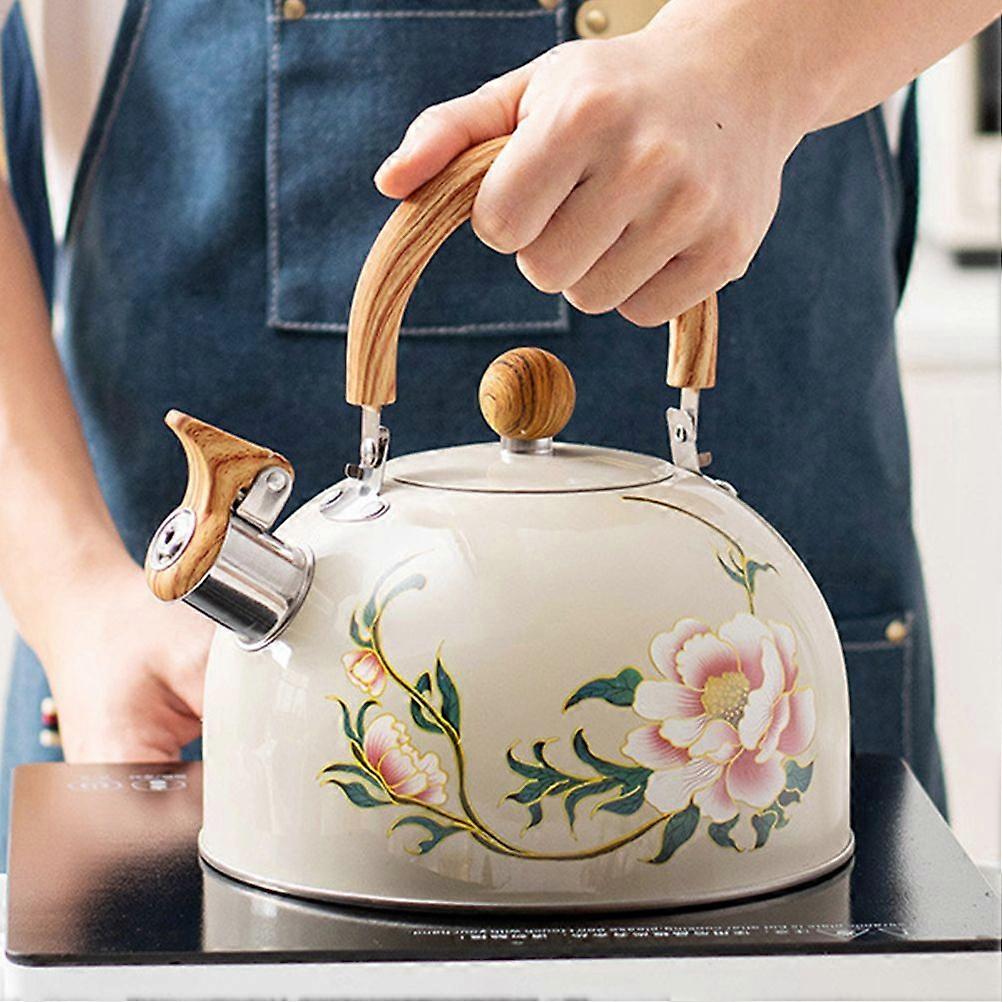 Whistling Tea Kettle Teapot Water Kettle Kitchen Tea Pot Flower Pattern ...