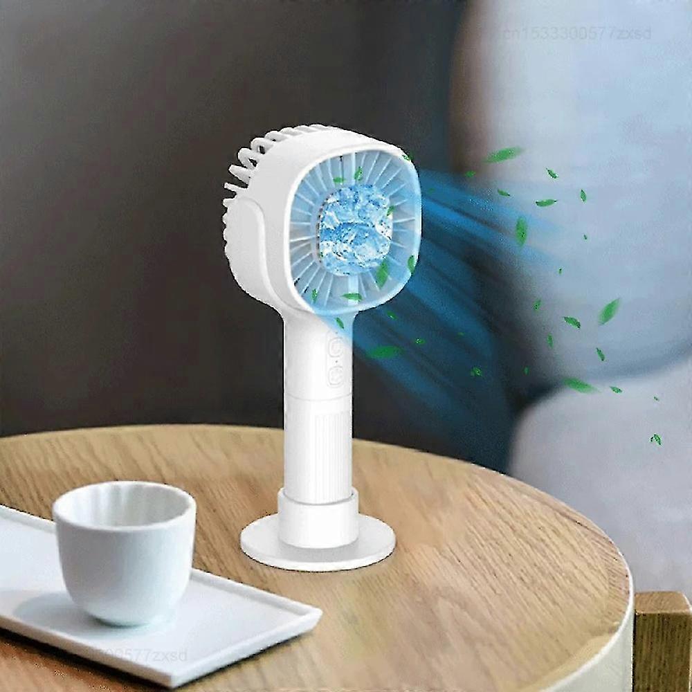Adjustable Handheld Cooling Fan with Cold Compress Function and 3 Speed ...