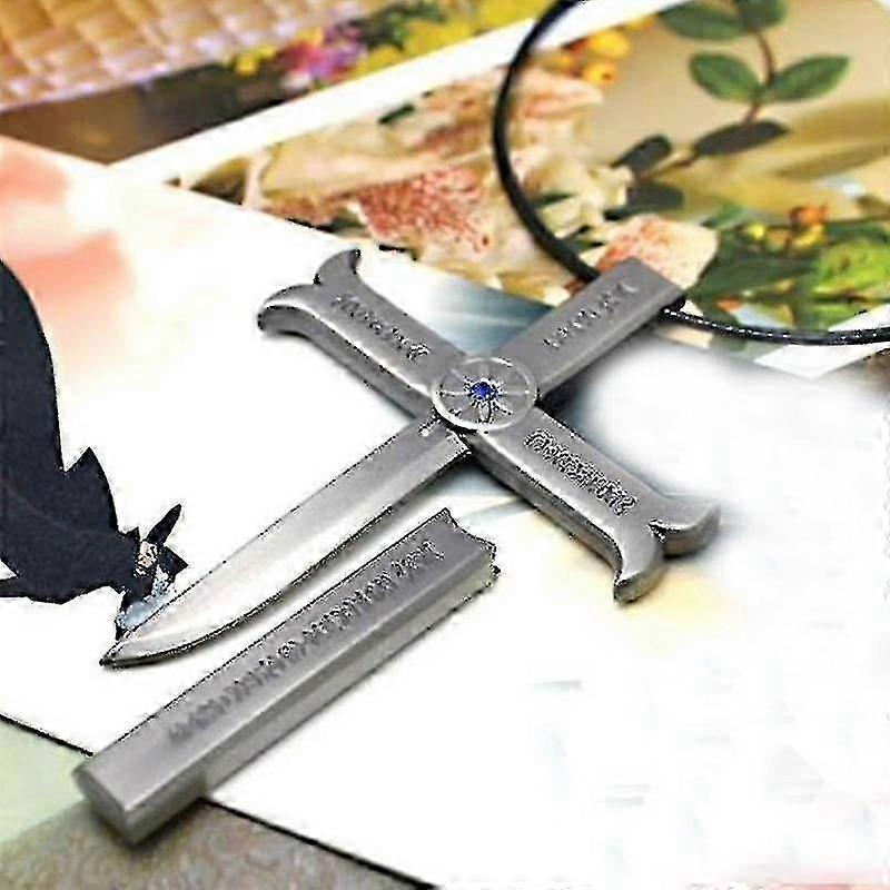 Jewelry Anime One Piece Dracule Mihawk Cross Necklace Pendant Sword ...
