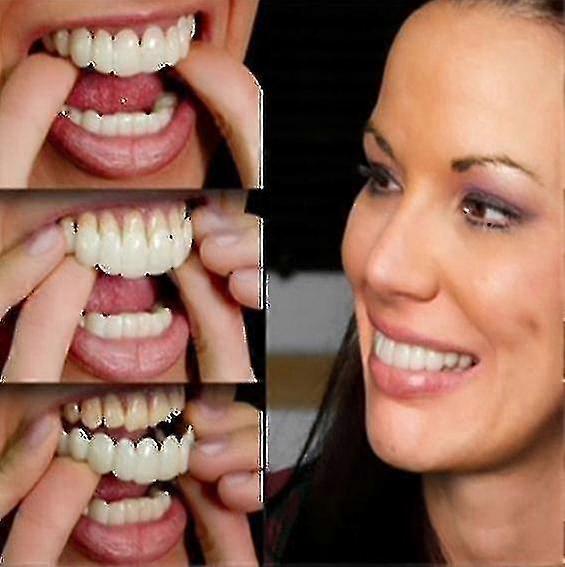 A Pair Upper & Lower Denture Instant Smile Comfort Fit Flex Cosmetic ...