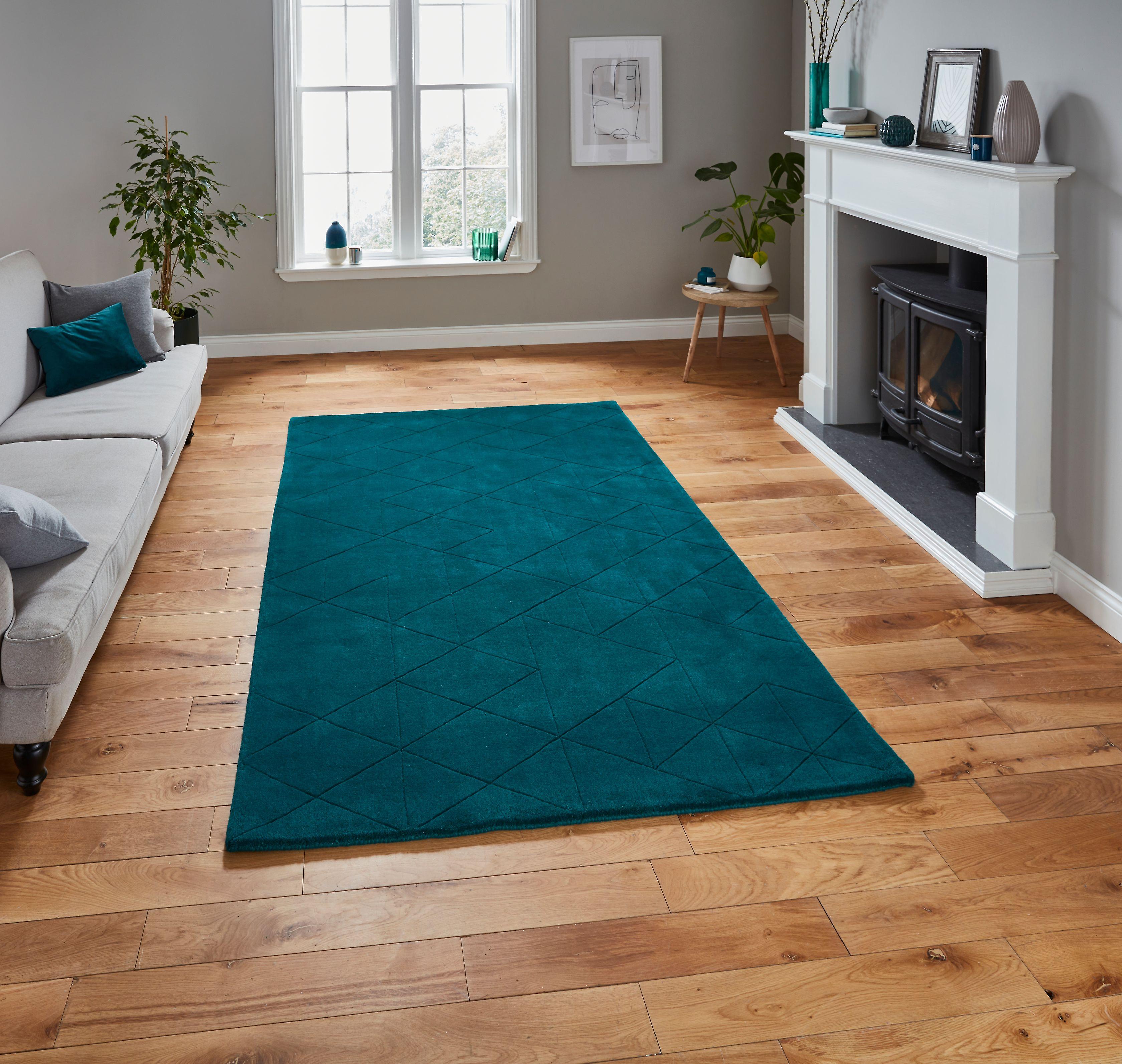 Kasbah KB2025 Jewel Green Rectangle Rugs Modern Rugs | Fruugo UK