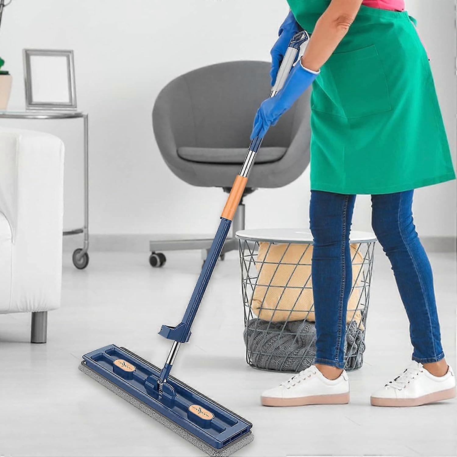 Large Flat Mop Set, 360 Swivel Mop With Wring Function, Floor Mop Set ...