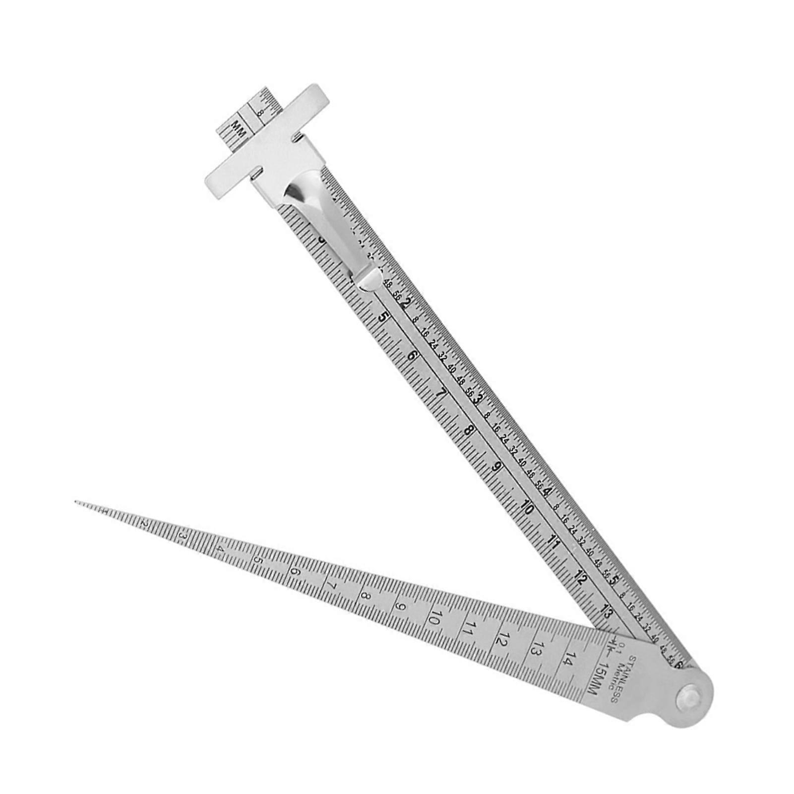 Stainless Steel Welding Taper Gap Gauge Depth Ruler Hole Inspection ...