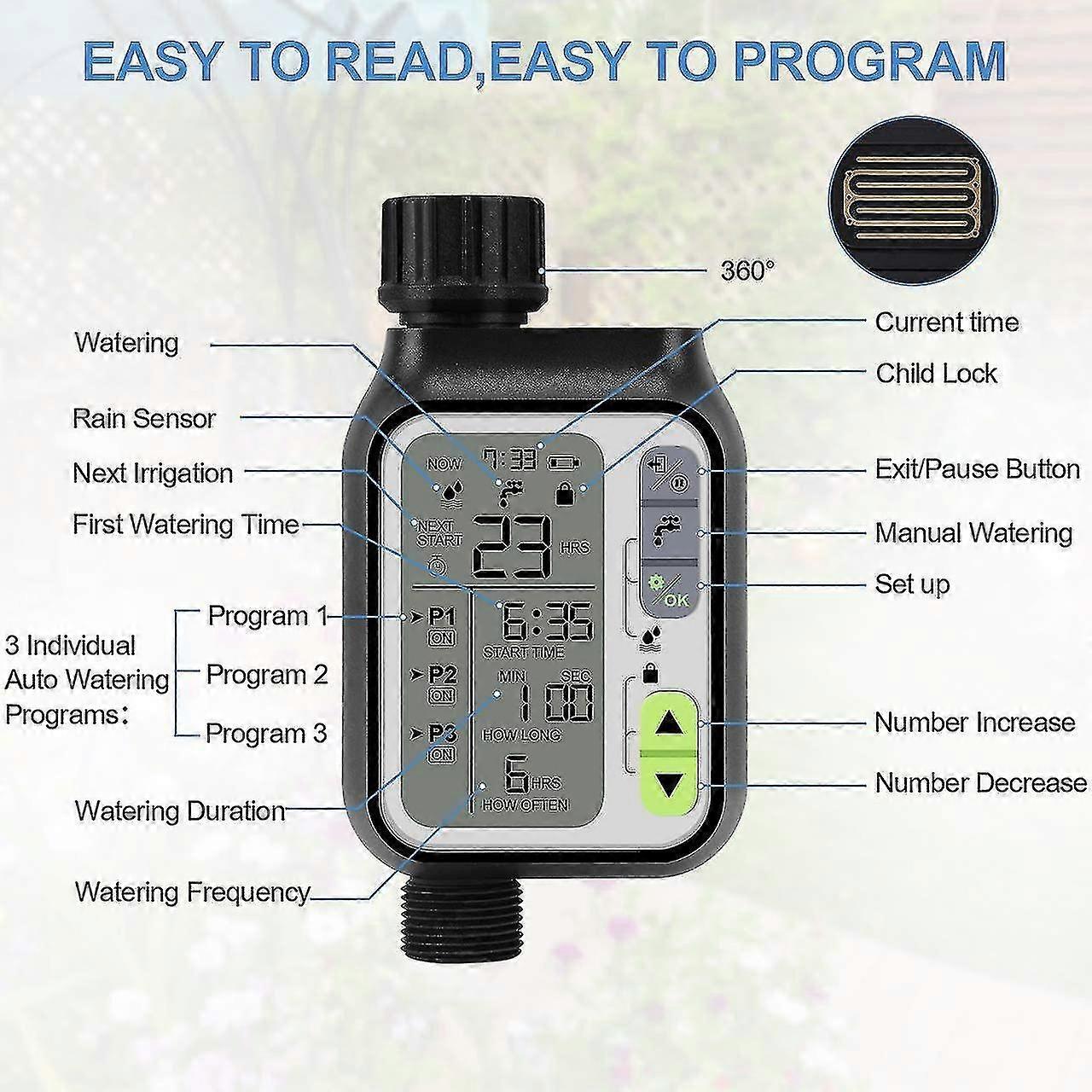 Automatic Irrigation Timer,automatic Watering Timer For Garden ...