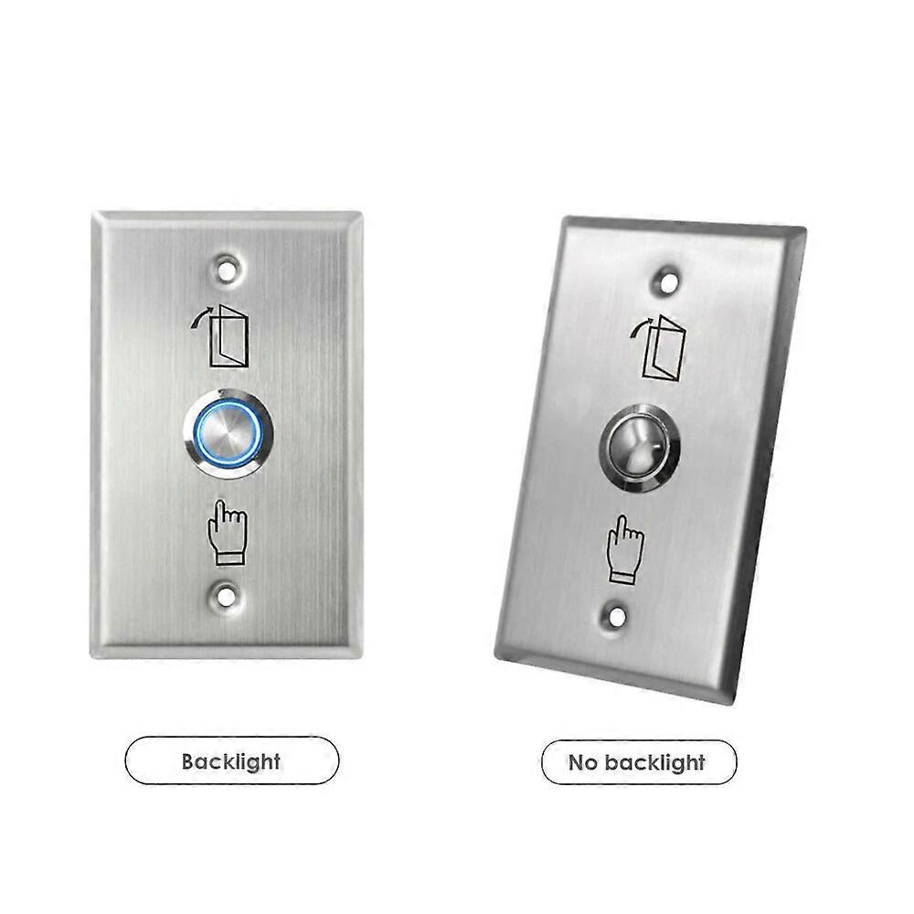 Stainless Steel Push Switch Backlight Exit Button Door Sensor Opener ...