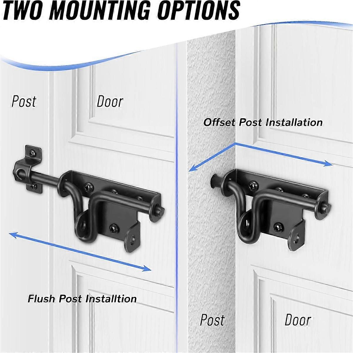 Heavy Duty Slide Bolt Gate Latch,Sliding Bolt Door Lock with Padlock ...