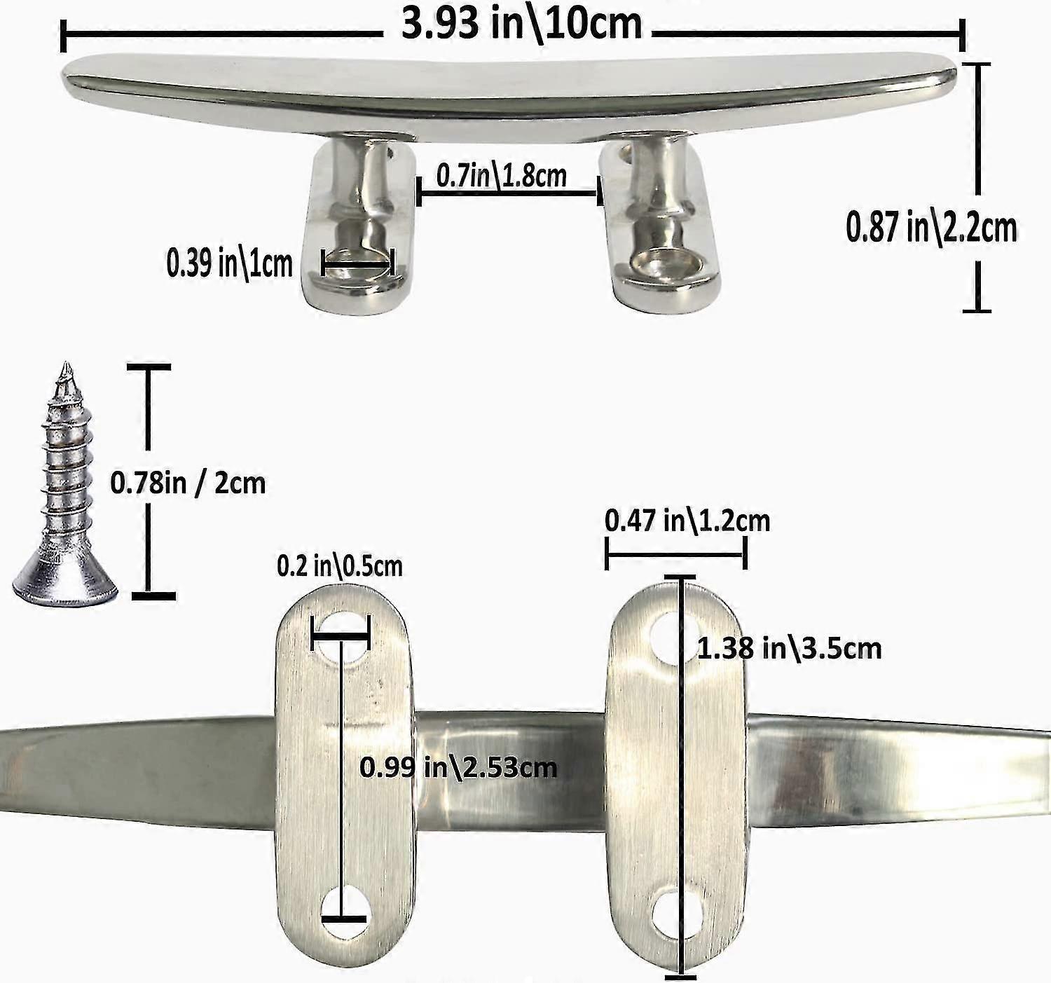 316 Stainless Steel Dock Cleat Open Base 4 Inch Boat Cleat Open Base ...