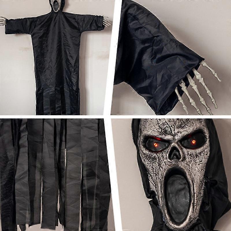 Ghost Halloween Decor Outdoor, Voice Control Scream Scarecrow ...