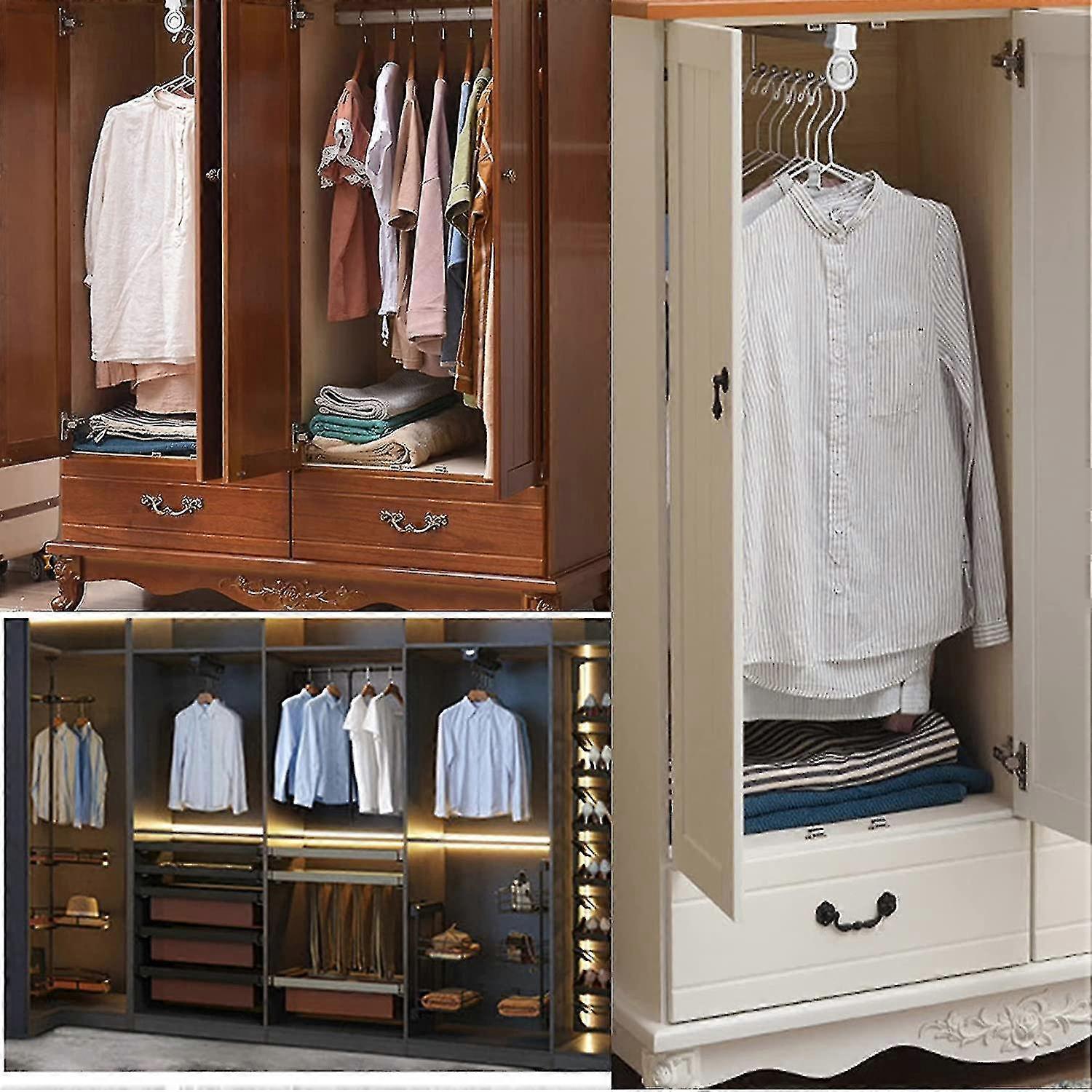 Telescopic Wardrobe Hanger Rail For Clothes Closet - Heavy Duty Pull ...