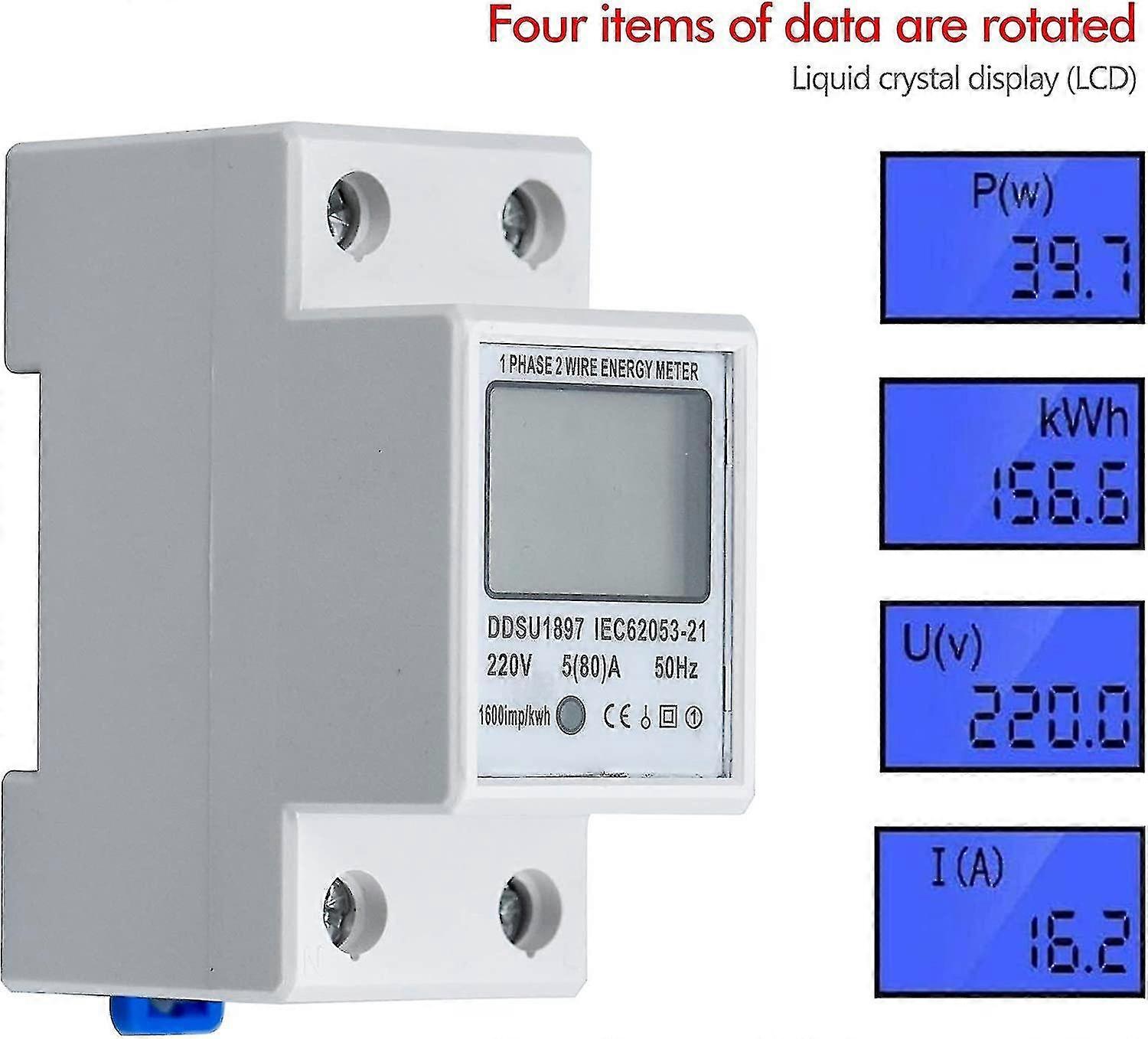 New Products In 2025,lcd Digital Electricity Meter Ac Meter Top-hat ...